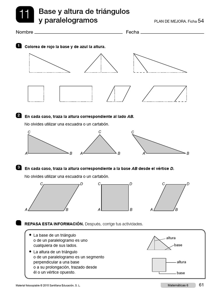 Geometría: Áreas y Propiedades de Figuras | PDF | Geometría Elemental ...