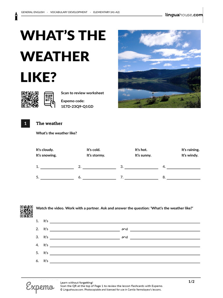 Weather in Spring: A Dialogue Guide | PDF | Qr Code | Human Communication