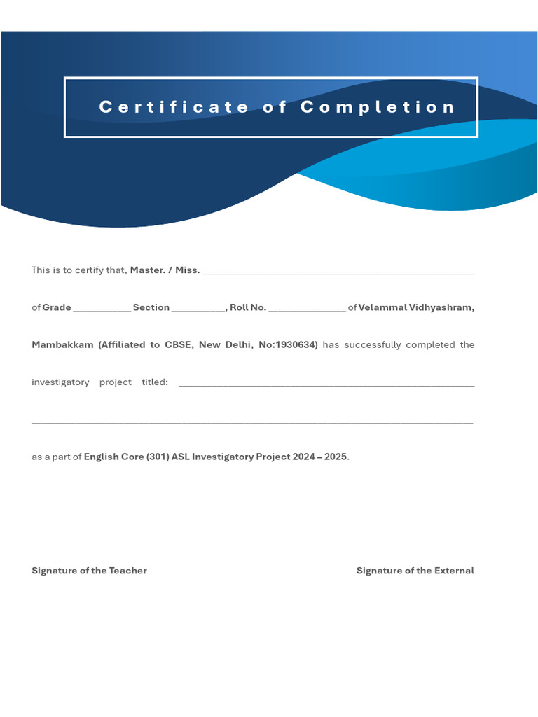 Completion Certificate | PDF