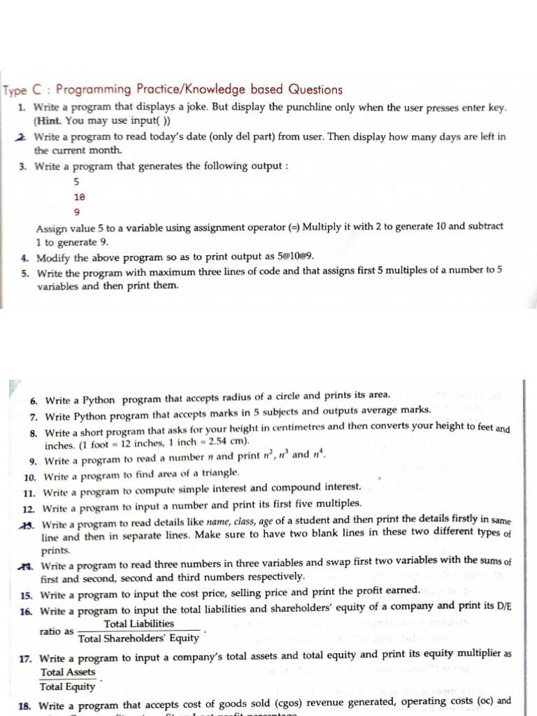 Python Unsolved Problems | PDF