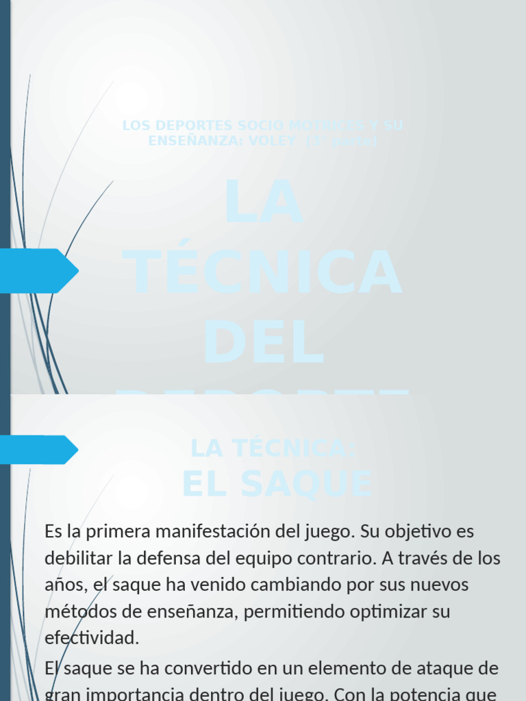 Tecnica Del Saque Remate y Bloqueo | PDF