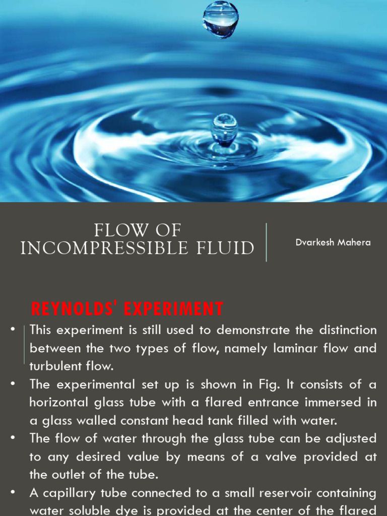 Fow of Incompressible Fluid | PDF | Fluid Dynamics | Mole (Unit)