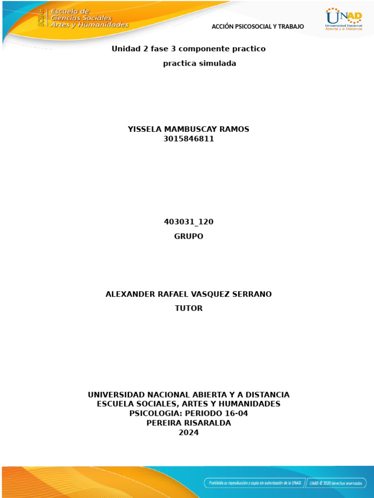 Unidad 2 - Fase 3 - Componente Práctico - Prácticas Simuladas | PDF | Ciencia y matemáticas ...