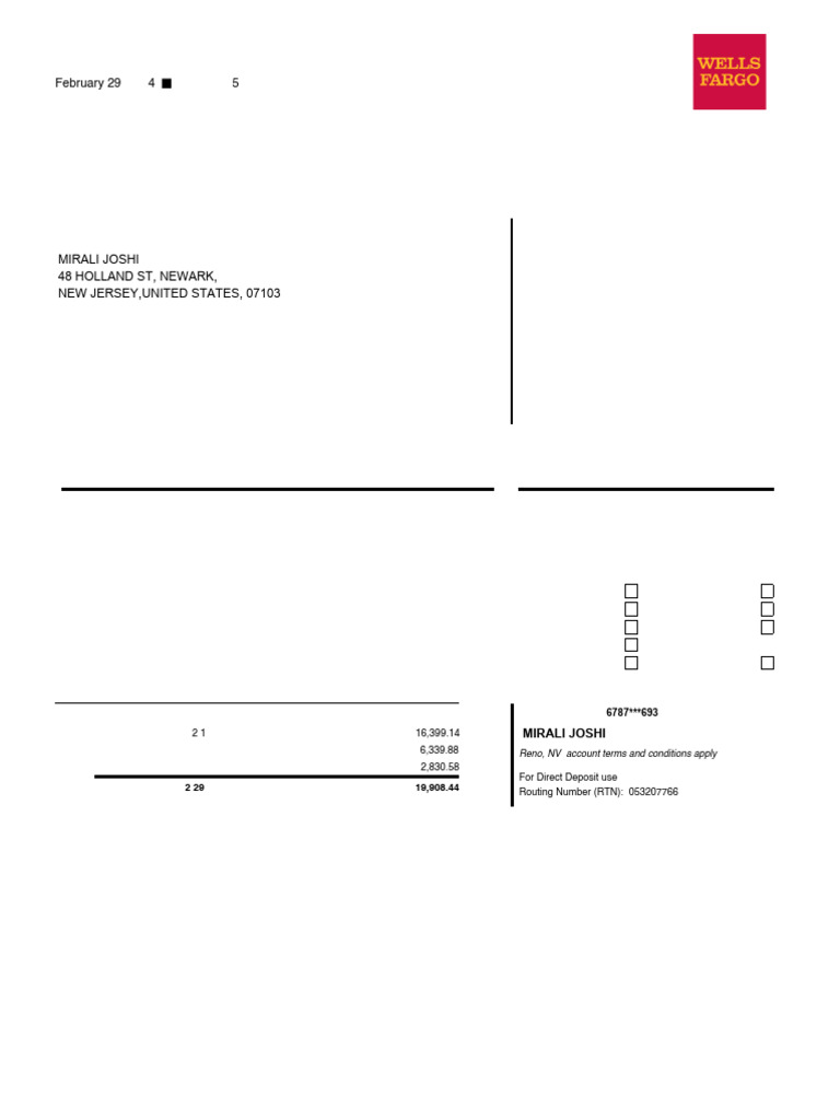Wells Fargo Routing Number for Reno NV | PDF | Overdraft | Banks