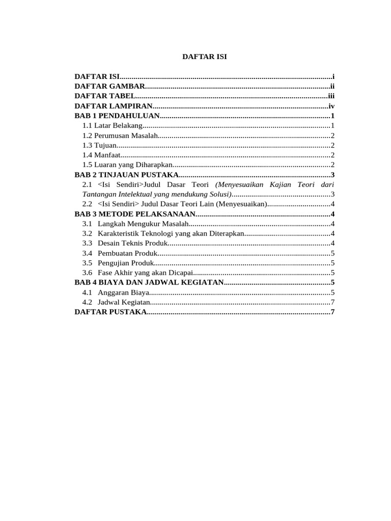 Template PKM-PI (2024) | PDF | Bisnis | Seni