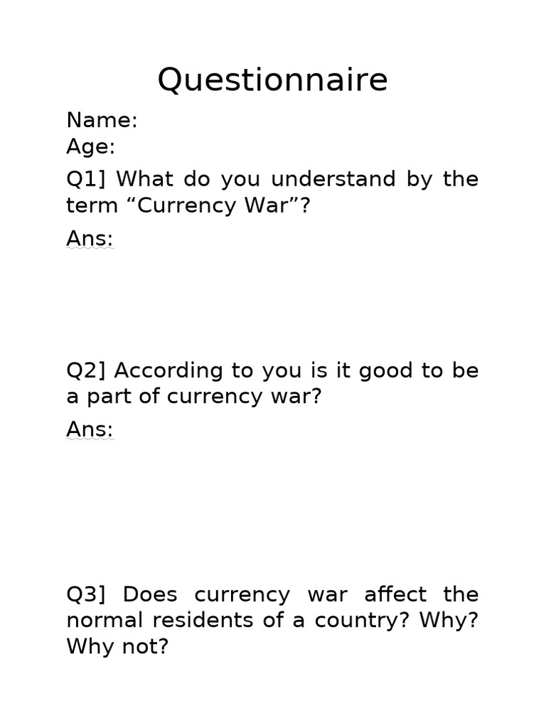Questionnaire Economics | PDF