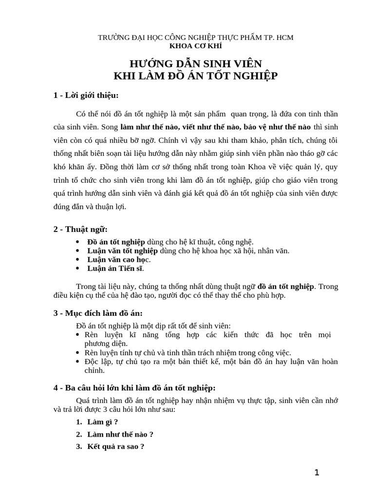 Huong Dan Viet Luan Van Khoa Luan Tot Nghiep | PDF