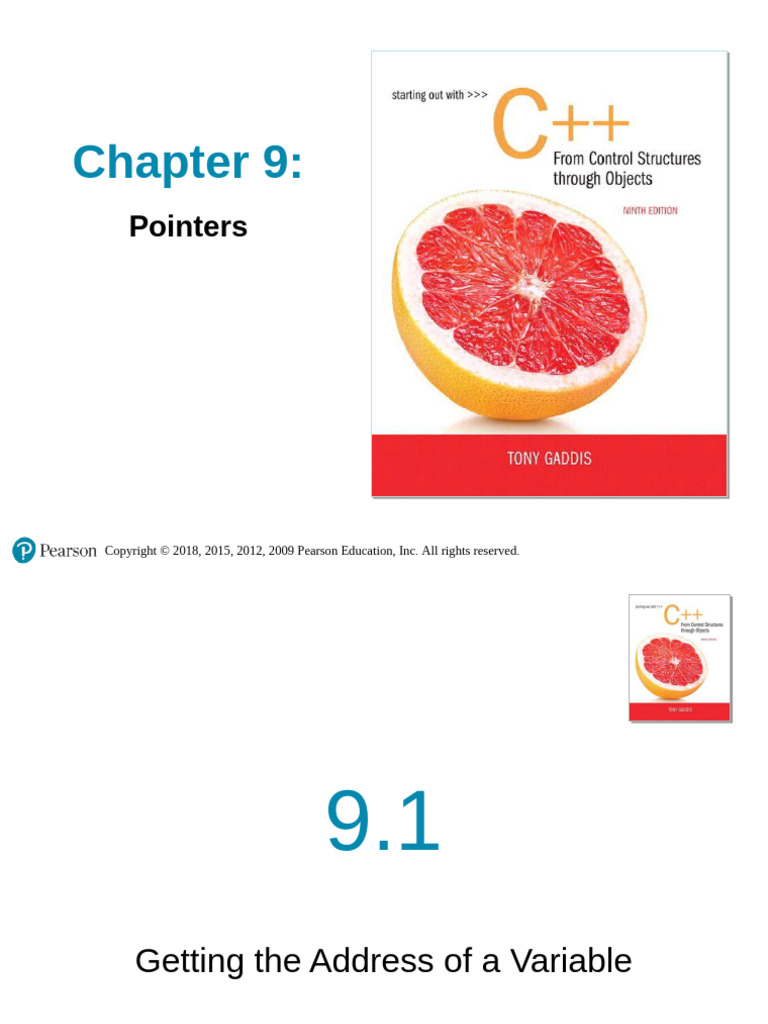 SOW C++ CSO Chapter 09 9e | PDF | Pointer (Computer Programming) | Computer Data