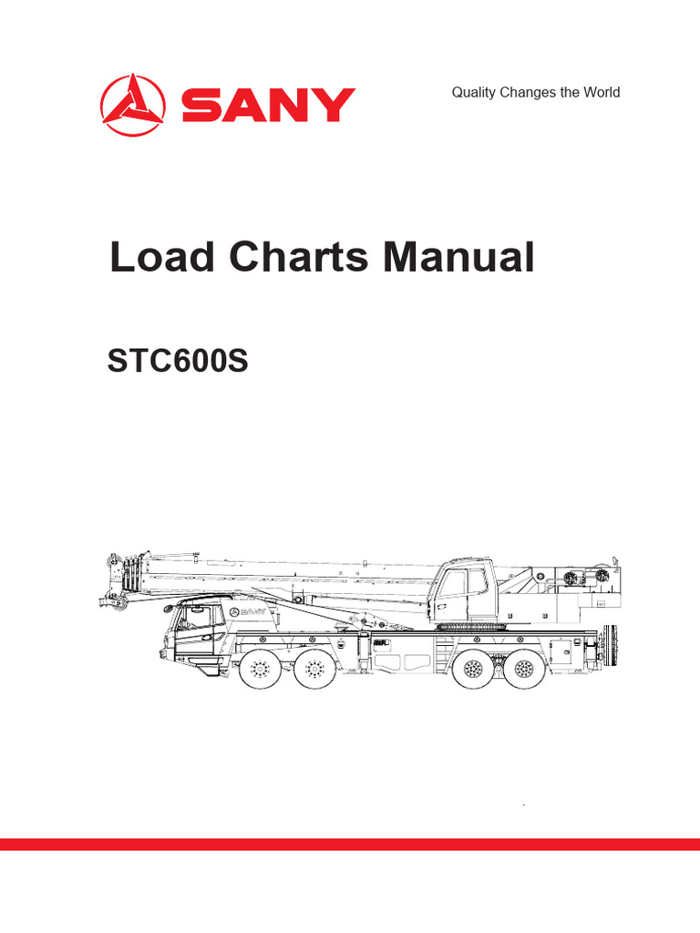 STC600S Load Charts Manual | PDF | Crane (Machine) | Mechanical Engineering