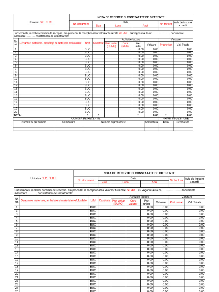 Model NIR - Pret Unitar EURO | PDF