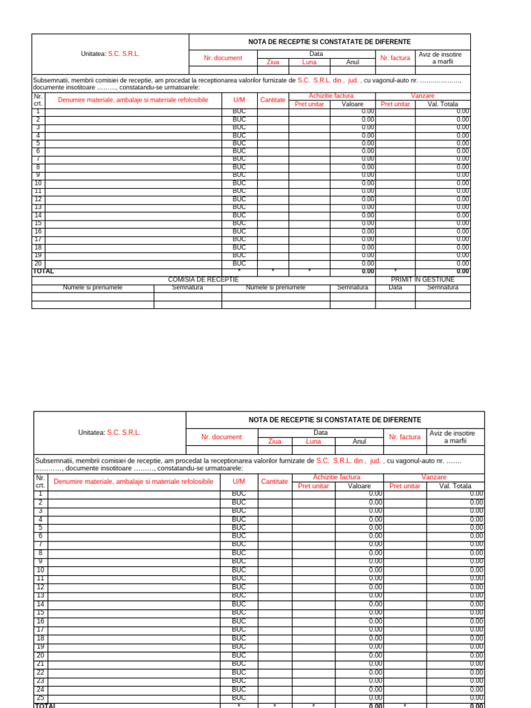 Model NIR pt. SRL cu TVA | PDF