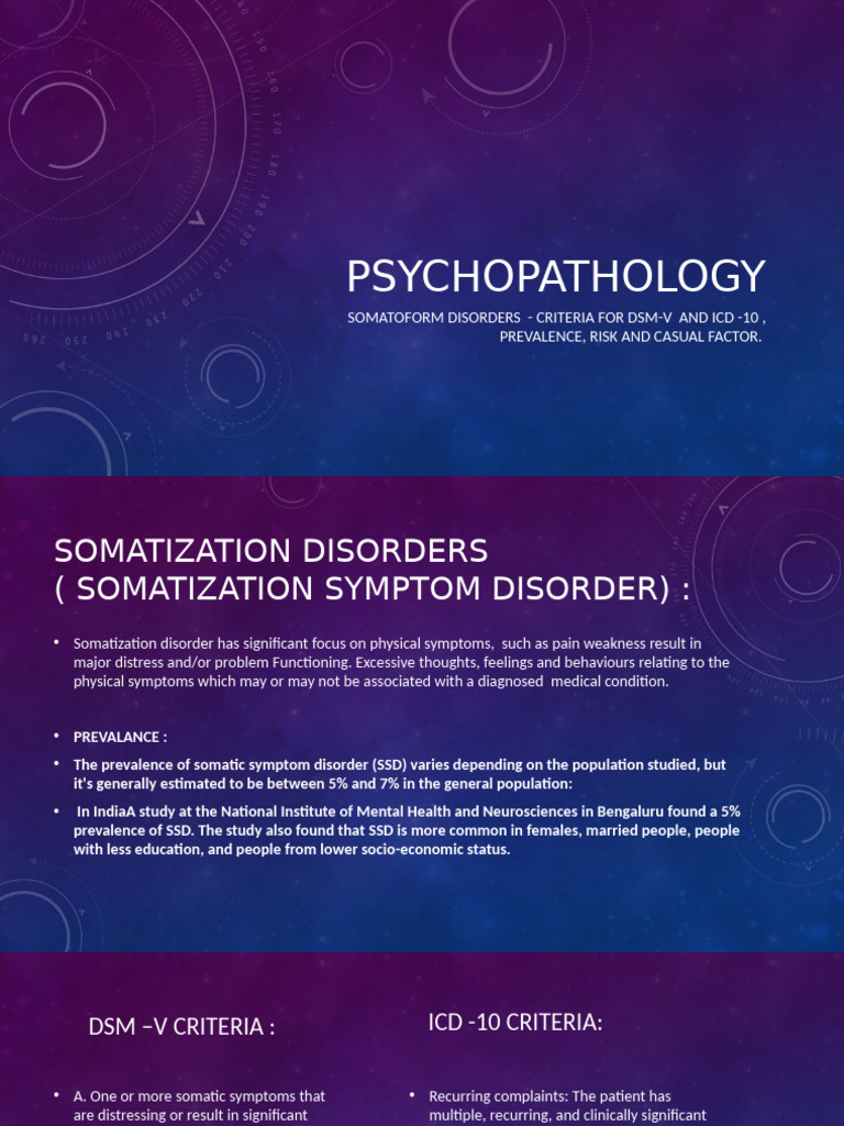 Somatoform Disorder (PP) | PDF | Mental Disorder | Personality Disorder