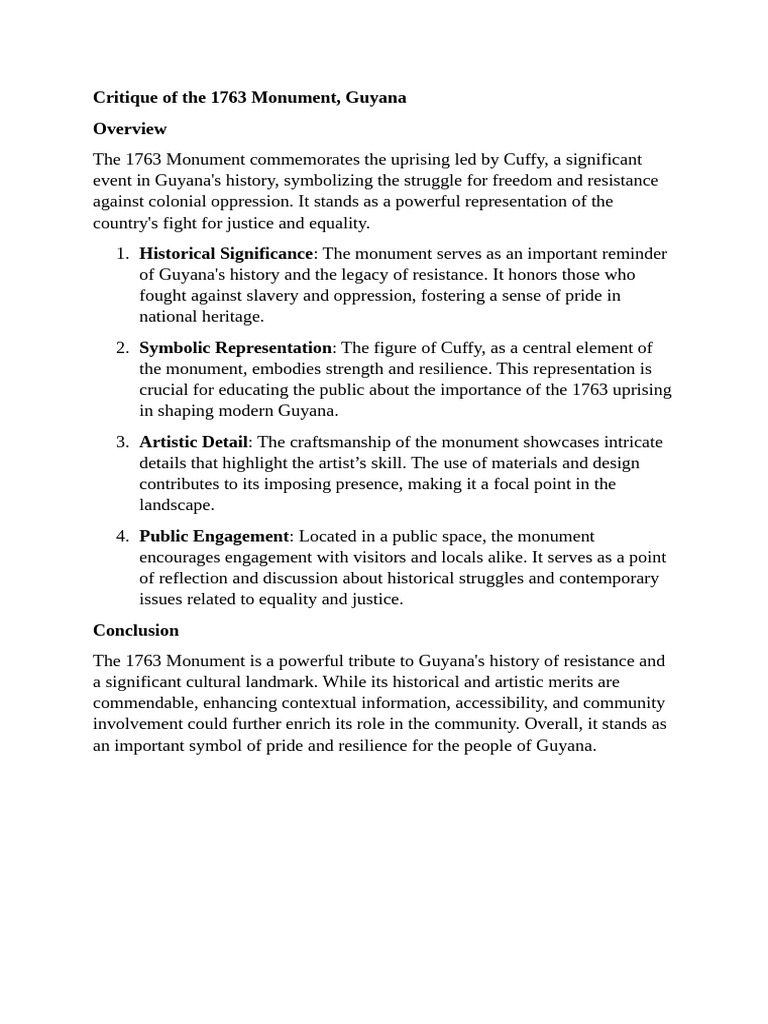Critique of The 1763 Monument | PDF