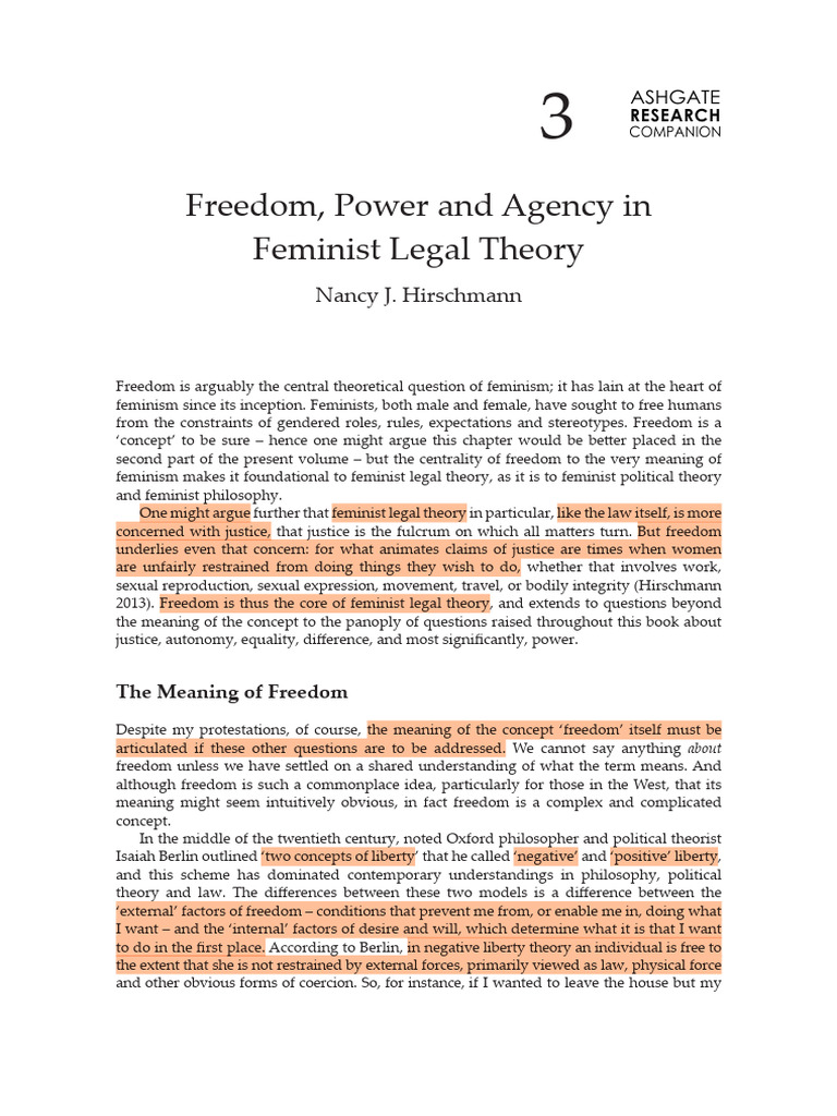 Freedom in Feminist Legal Theory | PDF | Domestic Violence | Gender Studies