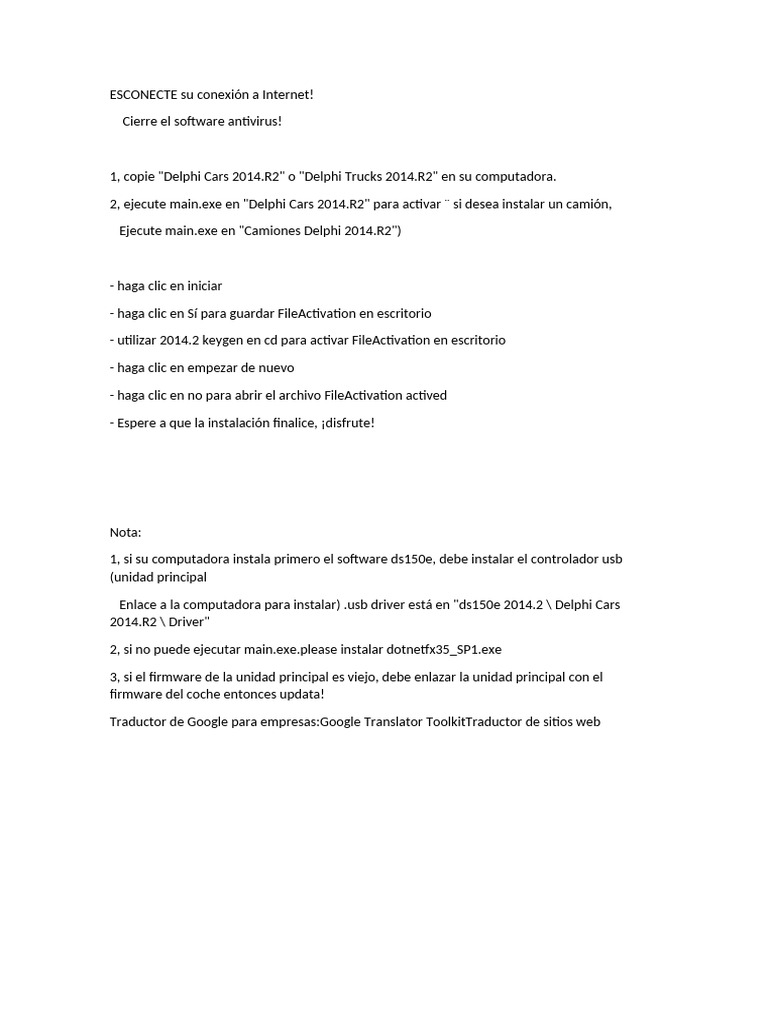 Instalacion Delphi Autocoom | PDF