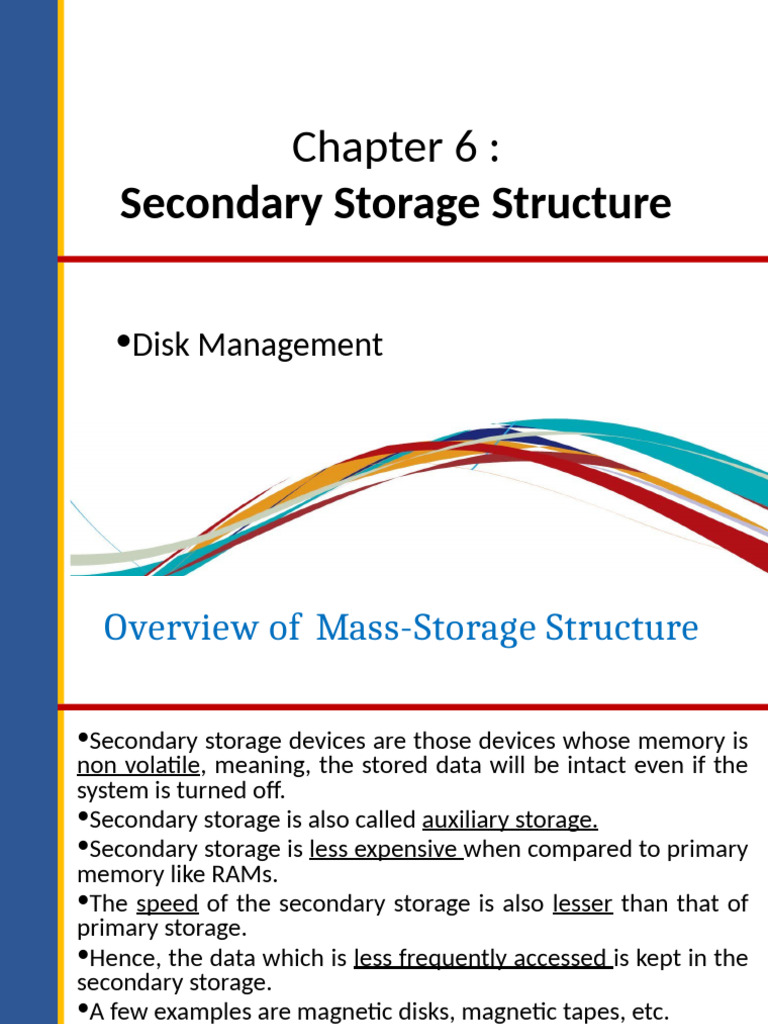 OS - Chapter 6 Secondary Storage Structure - Disk ManagementUpdated ...