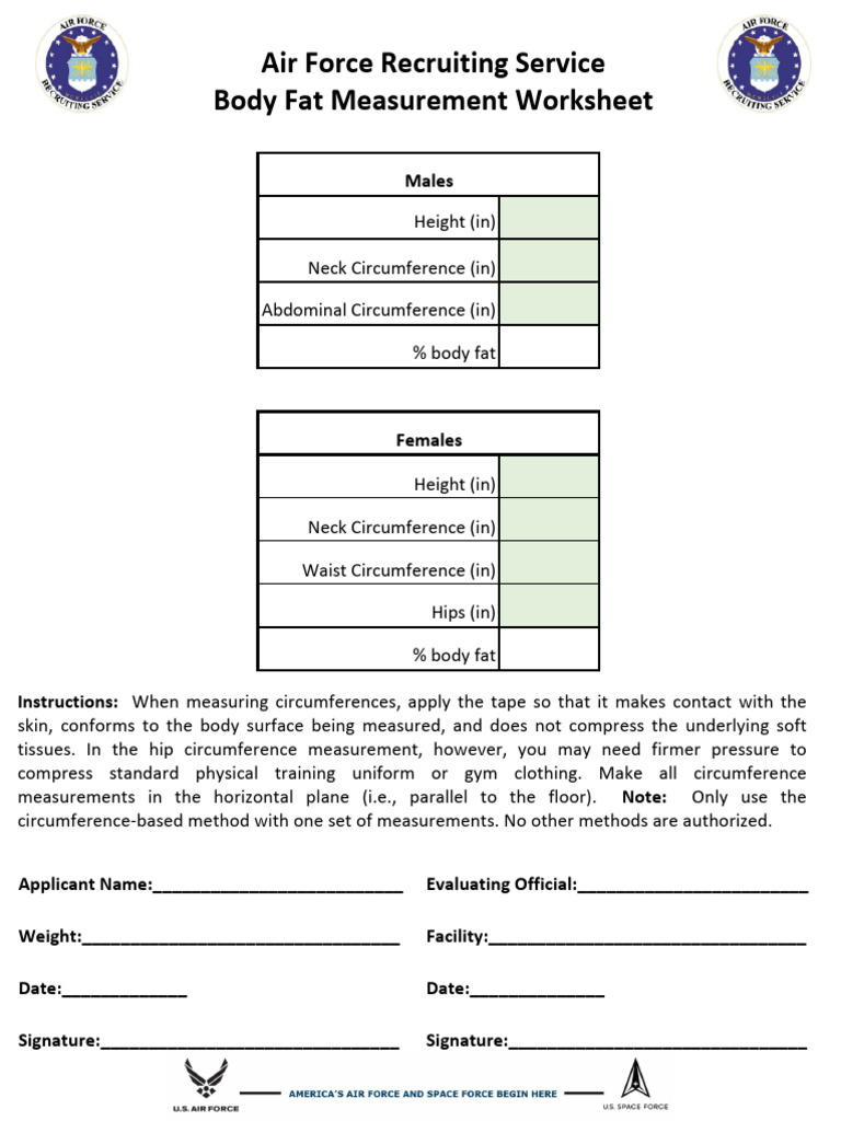 BMI Worksheet | PDF