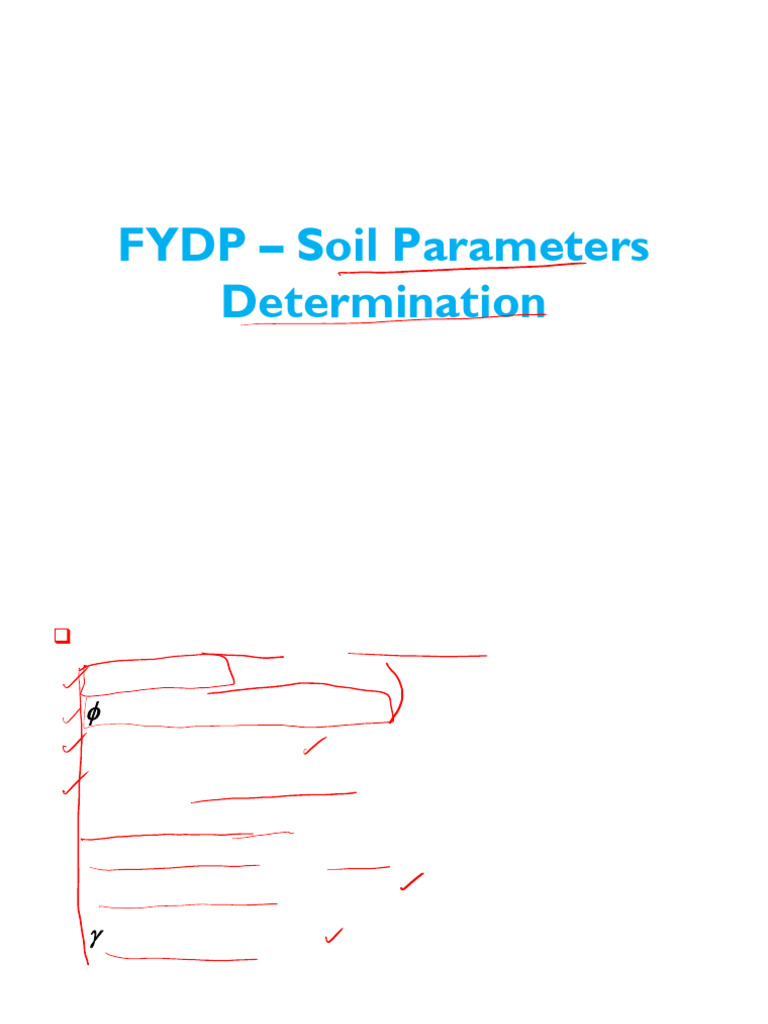 Soil Parameter Determination 2024 - Annoted | PDF | Soil Mechanics | Mechanics