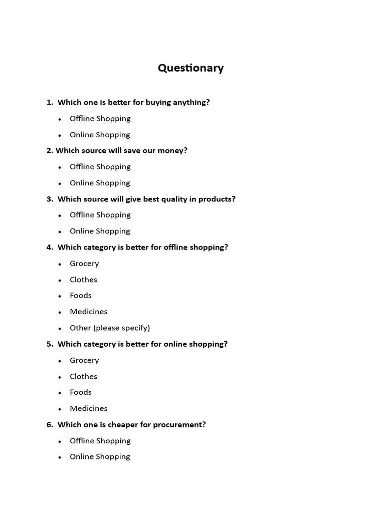 1 Questionary | PDF | Self-Improvement
