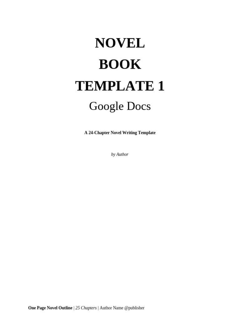 Google Docs Novel Template | PDF | Plot (Narrative)