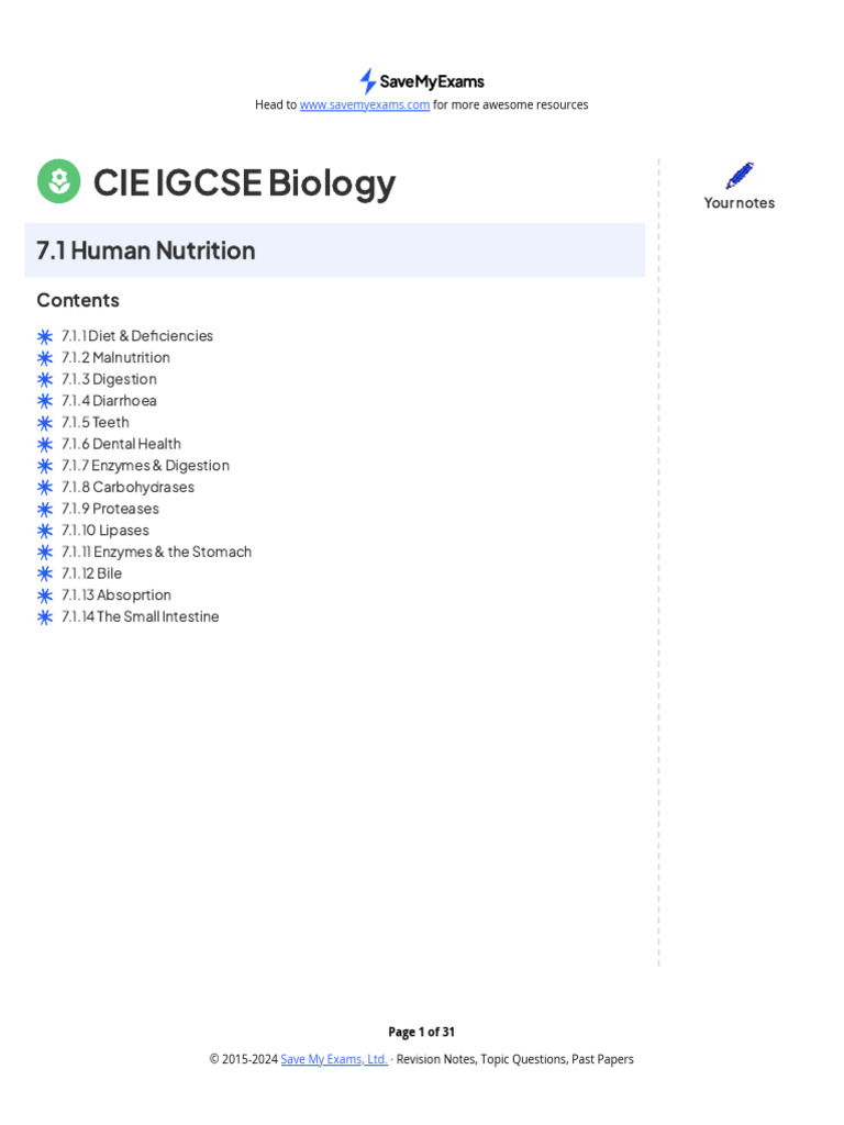 (Chapter 7) Human Nutrition | PDF | Digestion | Small Intestine