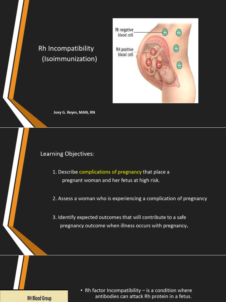 Wk.2 Isoimmunization RH Incompatibility | PDF | Blood Type | Diseases And Disorders