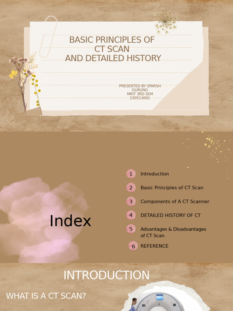 Basic Principle of Ct Scanby Sparsh Gurung | PDF | Ct Scan | Medical Imaging