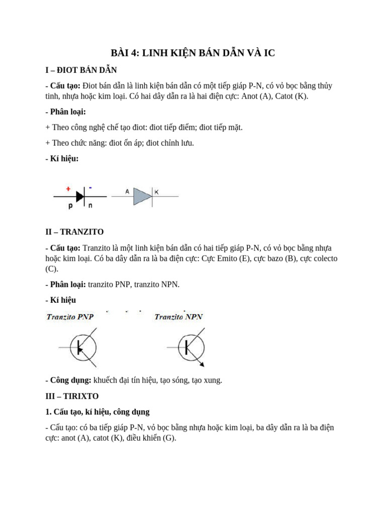 CN12-Bài-4-Linh-kiện-bán-dẫn-và-IC 2 | PDF