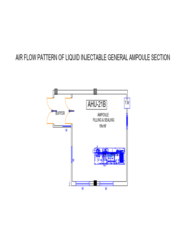 General Ampoule Area Air Flow Pattern AHU-21B | PDF