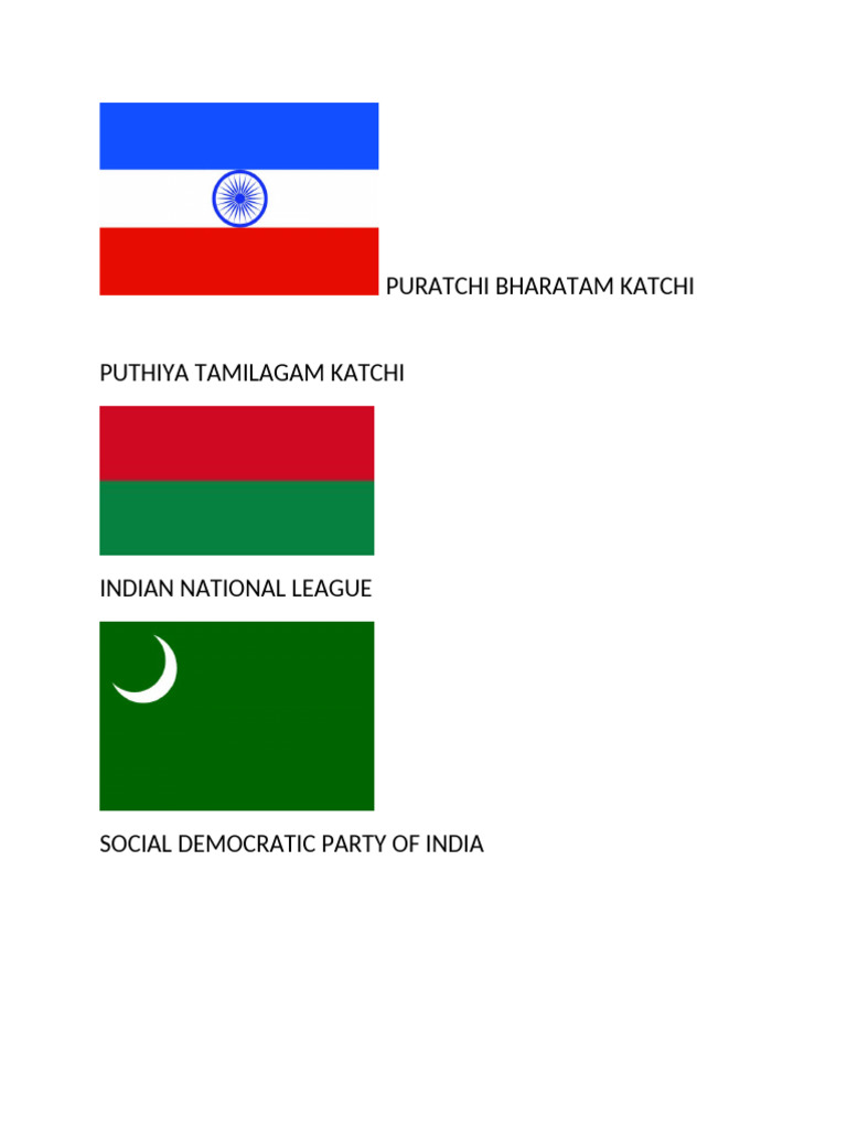Political Parties in Tamil Nadu | PDF