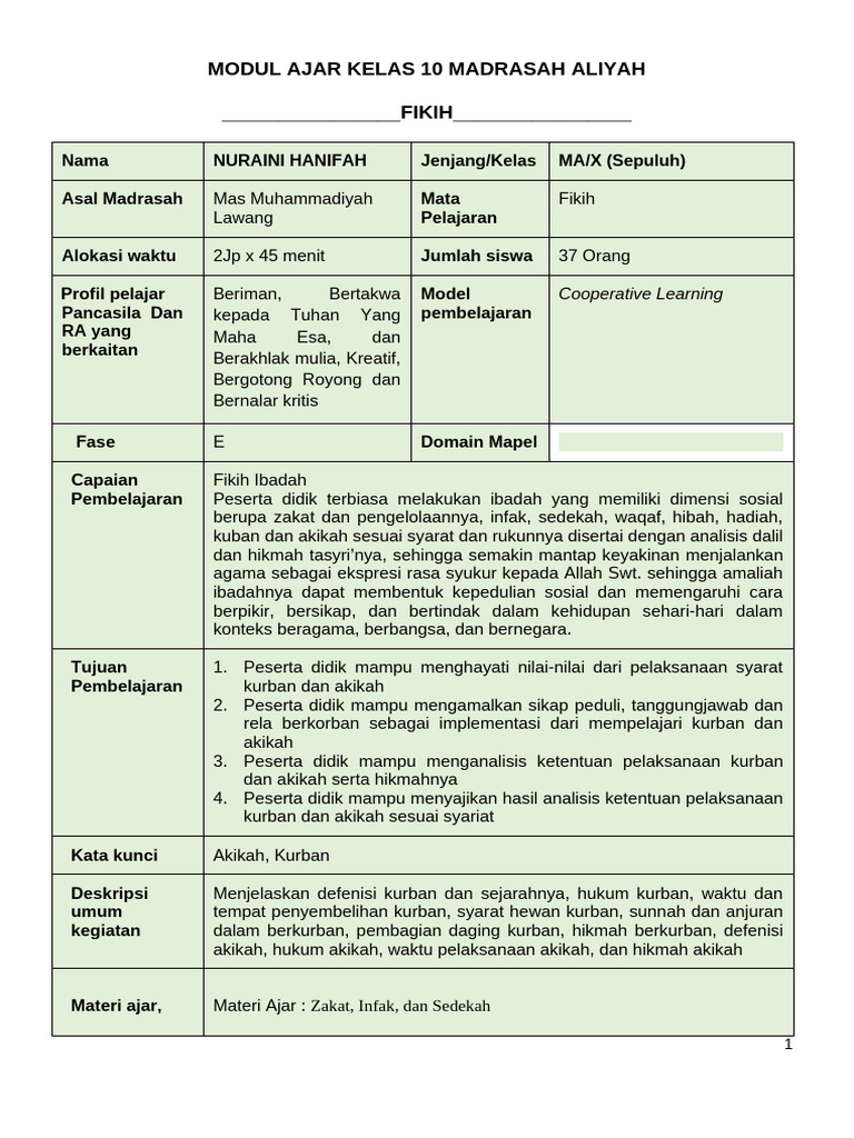 Modul Zakat, Infak, Sedekah | PDF