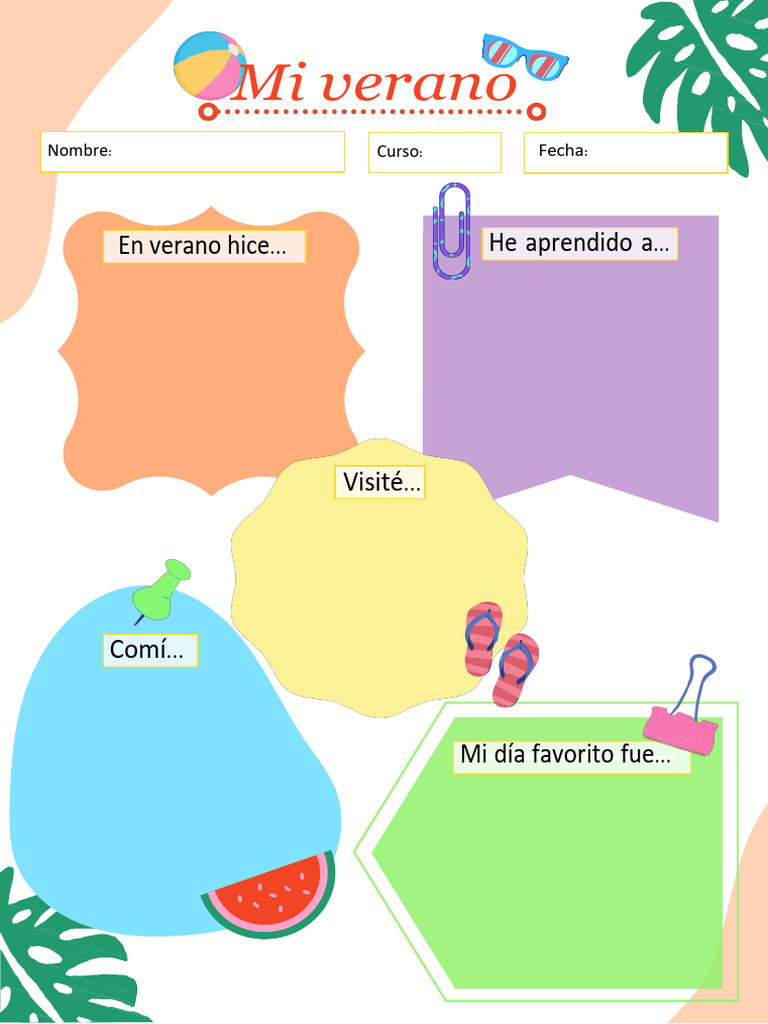Ficha - mi verano | PDF