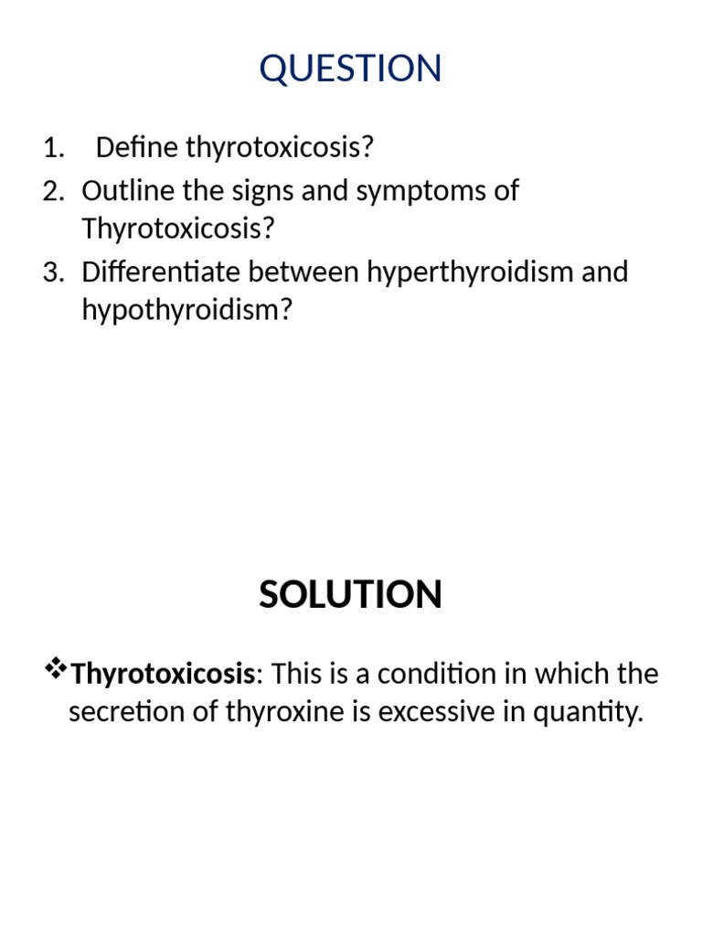 Thyrotoxicosis (Emmanuel) 1 | PDF | Thyroid | Hyperthyroidism