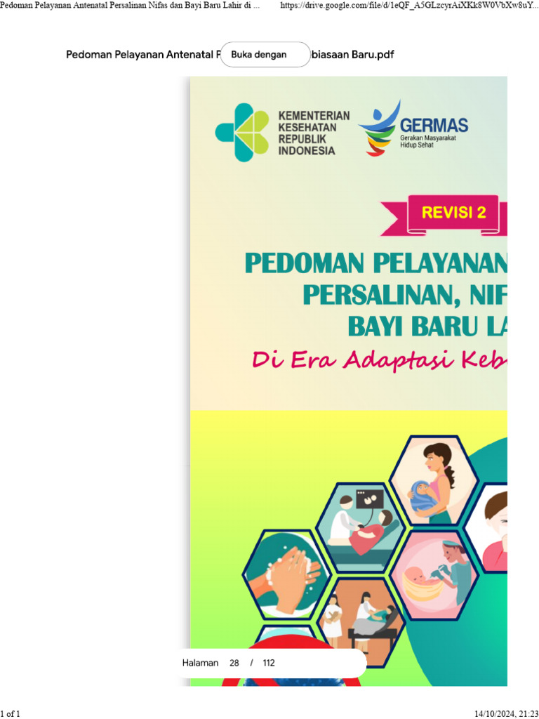 Pedoman Pelayanan Antenatal Persalinan Nifas Dan Bayi Baru Lahir Di Era Adaptasi Kebiasaan Baru ...