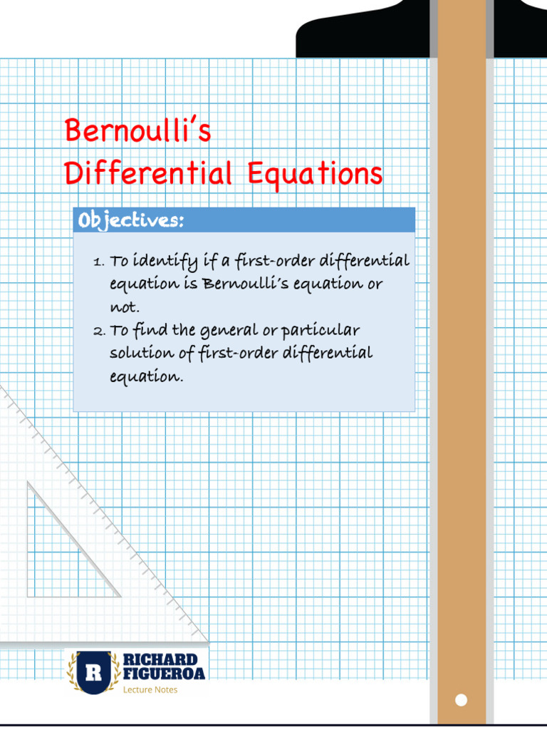 Bernoulli's Differential Equations | PDF