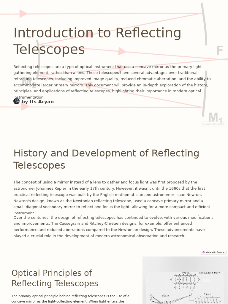Introduction To Reflecting Telescopes | PDF | Telescope | Optics