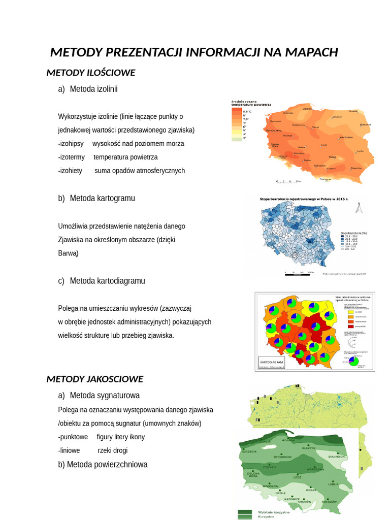 Metody Prezentacji Informacji Na Mapach | PDF