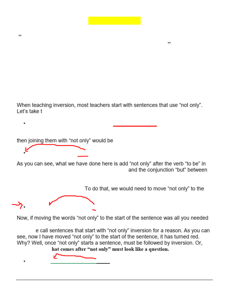 Inversion Ielts Pdf Subject Grammar Verb