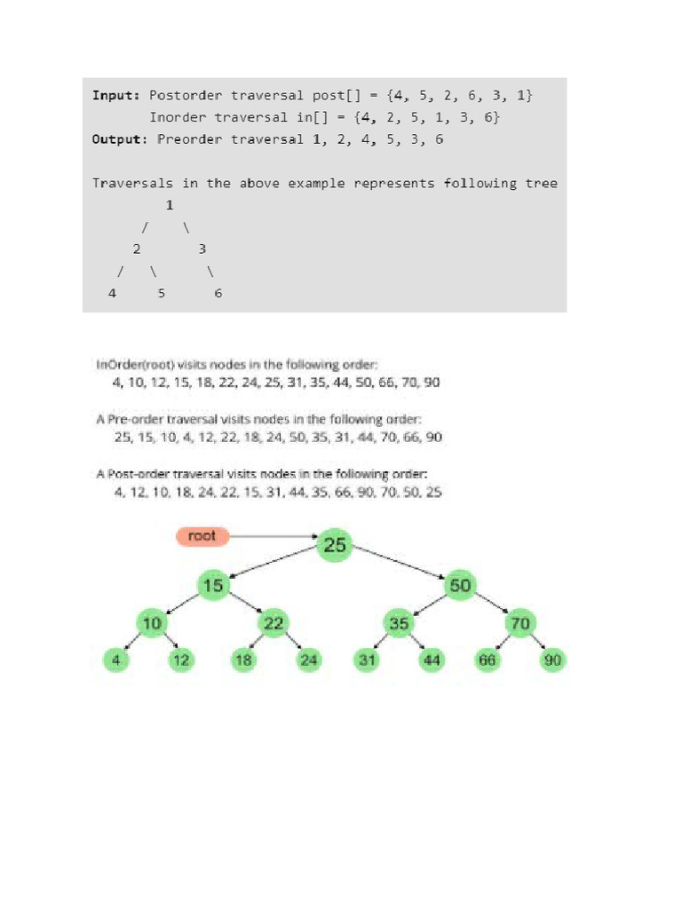 Inorder Preorder Postorder Pdf