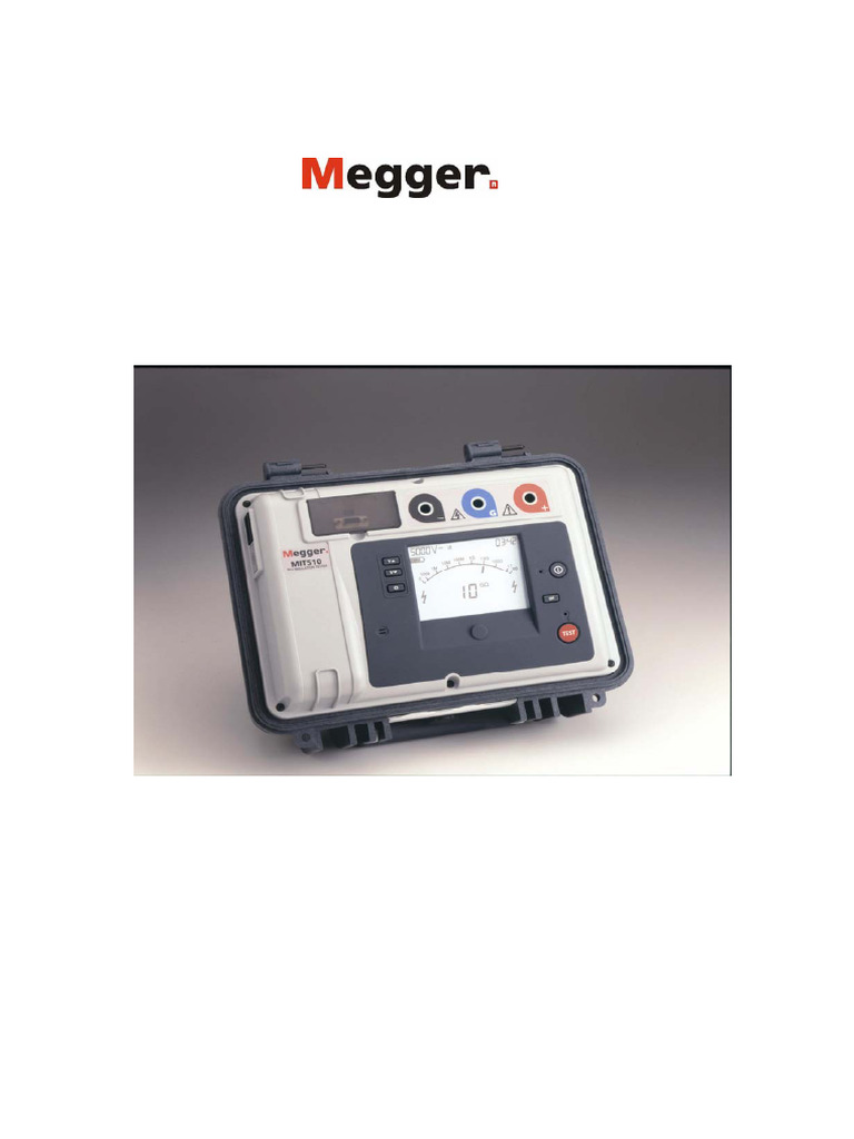 MEGGER MANUAL | PDF | Electrical Connector | Electricity