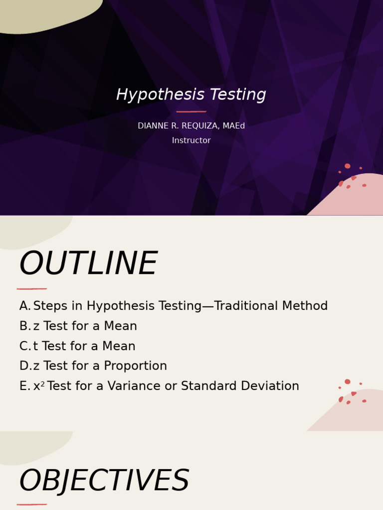 Week 7 Hypothesis Testing | PDF | Statistical Hypothesis Testing | P Value