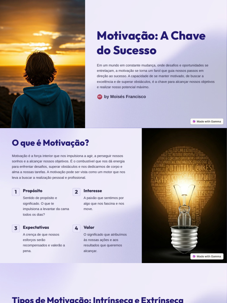 Motivação: Chave para o Sucesso | PDF | Motivação | Motivacional