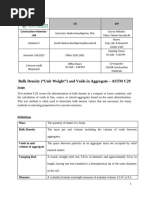 Aashto T 19M-T 19 | PDF | Density | Weight