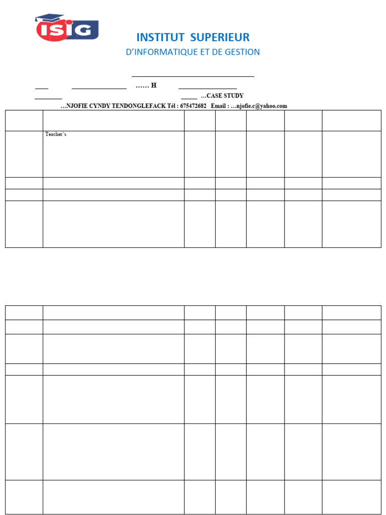 Case Study Sheet | PDF | Technology & Engineering