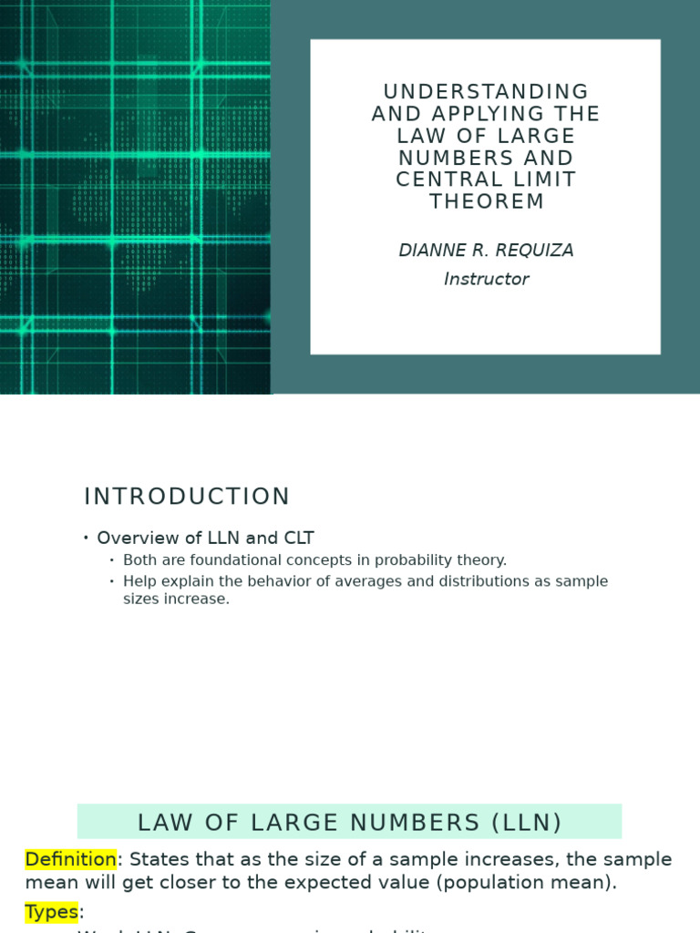 Week-6-CLT-and-LLN | PDF | Normal Distribution | Weighted Arithmetic Mean