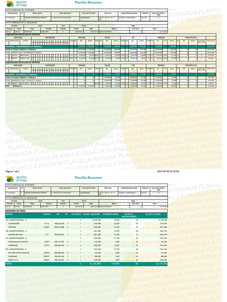 Mafars 191 | PDF | Pensión | Beneficios para empleados