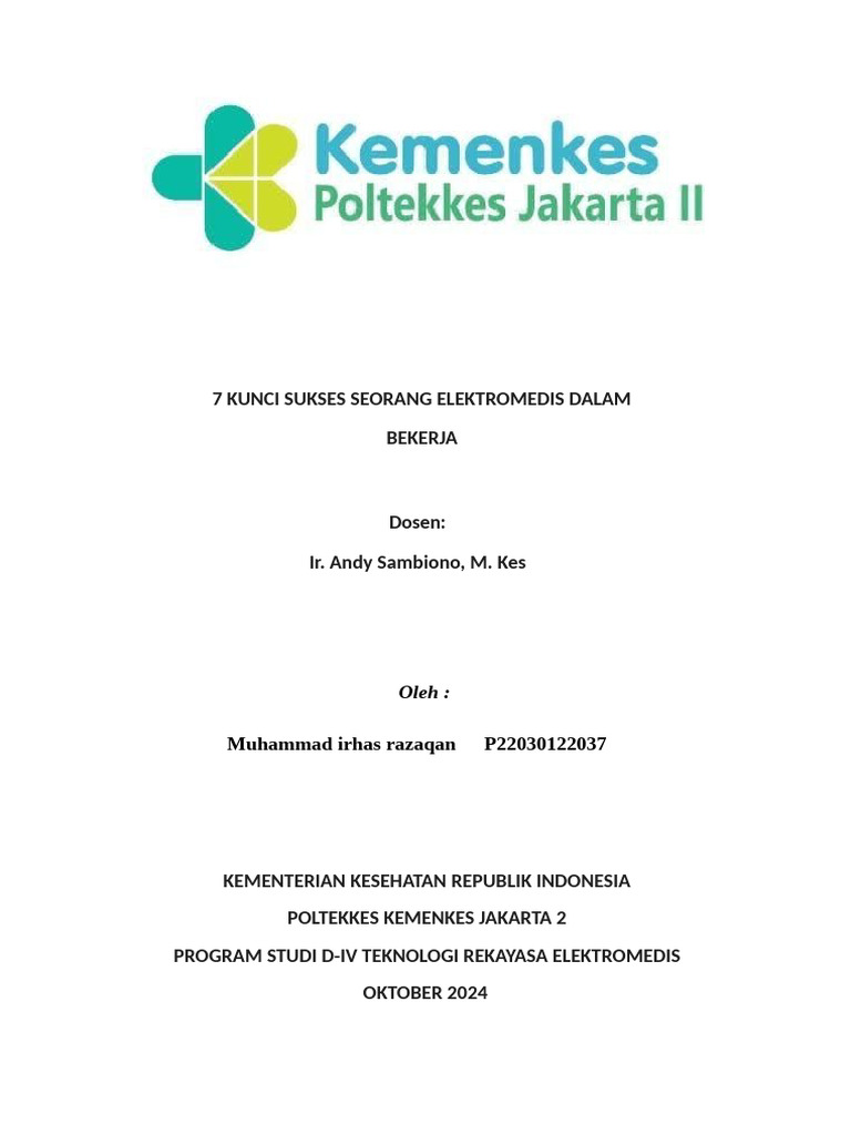 Kunci Sukses Elektromedis Profesional | PDF