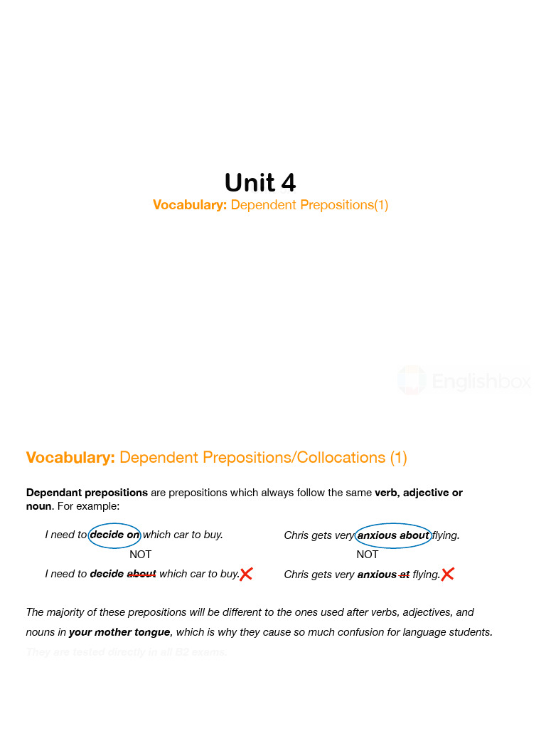 Dependant Prepositions 3 | PDF | Morphology | Language Mechanics