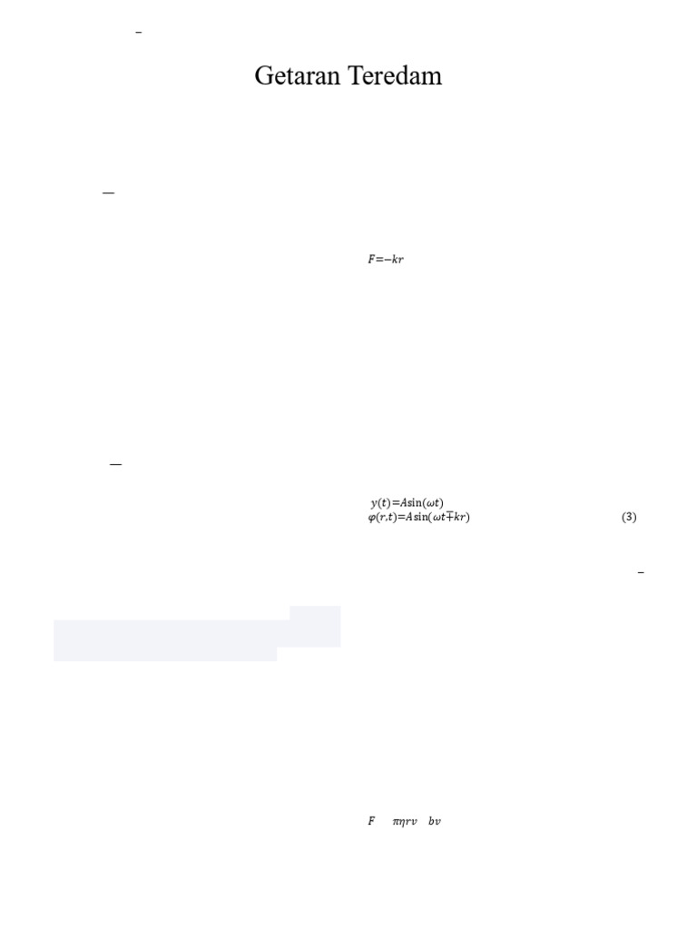 Lapres Getaran Teredam W1 | PDF