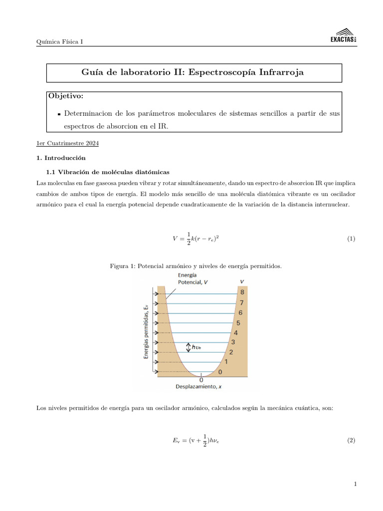 Guía TP2 IR | PDF | Molécula Diatómica | Física